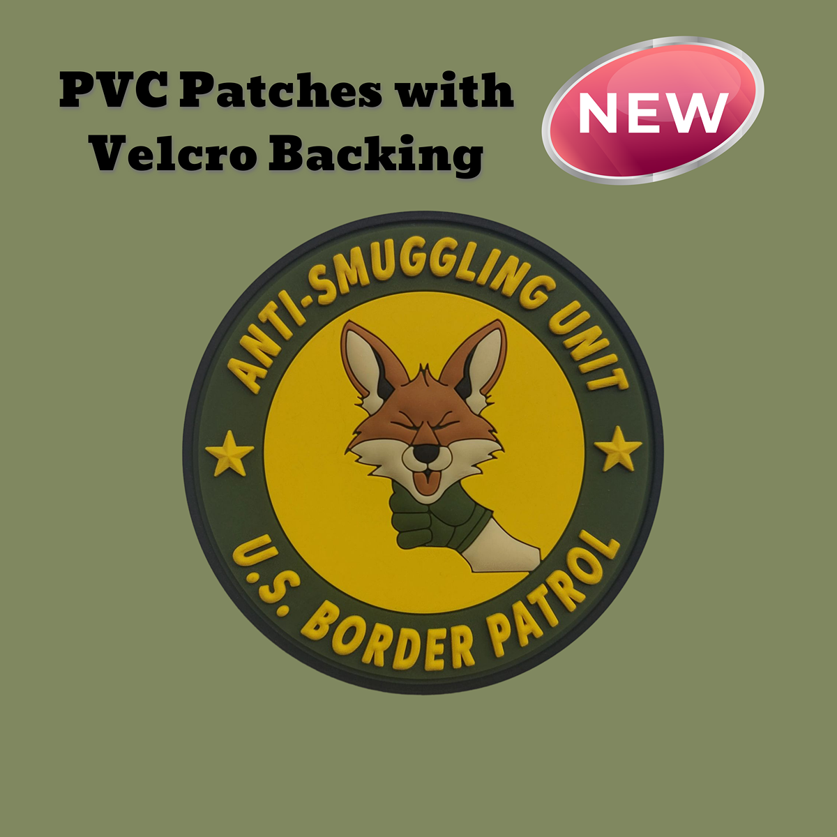US Border Patrol Anti-Smuggling Unit PVC Patch w/ Velcro Backing – Vint ...